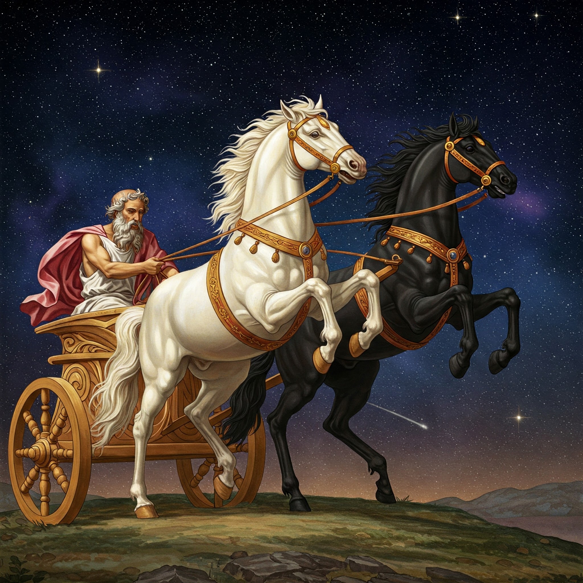 - LA VOIE DES LAMES - 7. LE CHARIOT - L'ALLEGORIE DU CHARIOT - PLATON